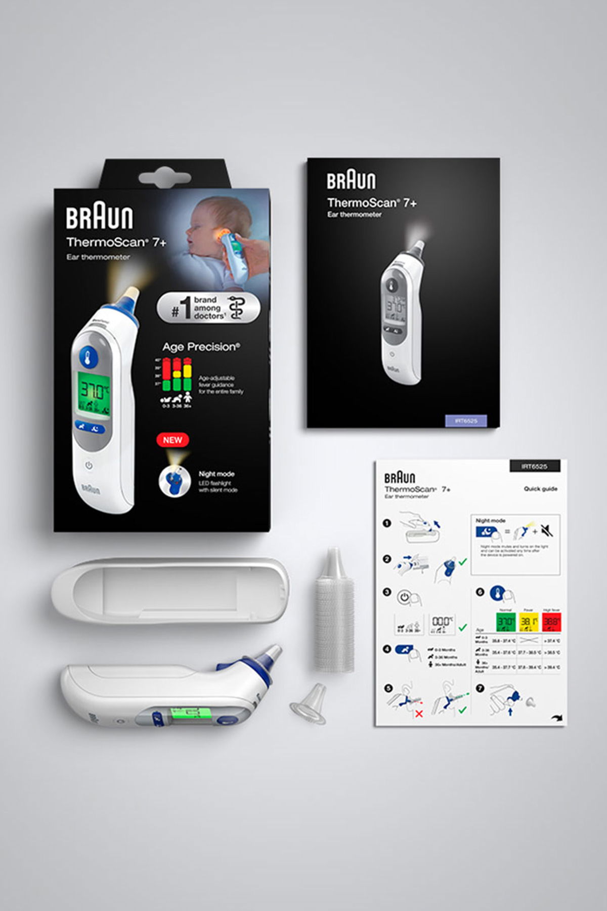 Braun ThermoScan 7+ (IRT-6525) Kulaktan Ateş Ölçer – Age-Precision ...